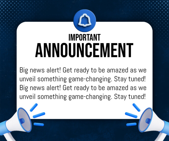 important announcement Template | PosterMyWall