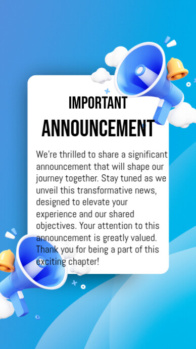 important announcement Template | PosterMyWall