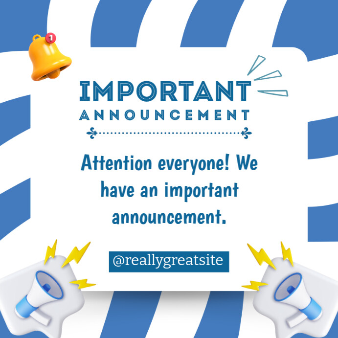 Important Announcement Template | PosterMyWall