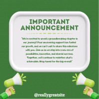 Important Announcement Template | PosterMyWall