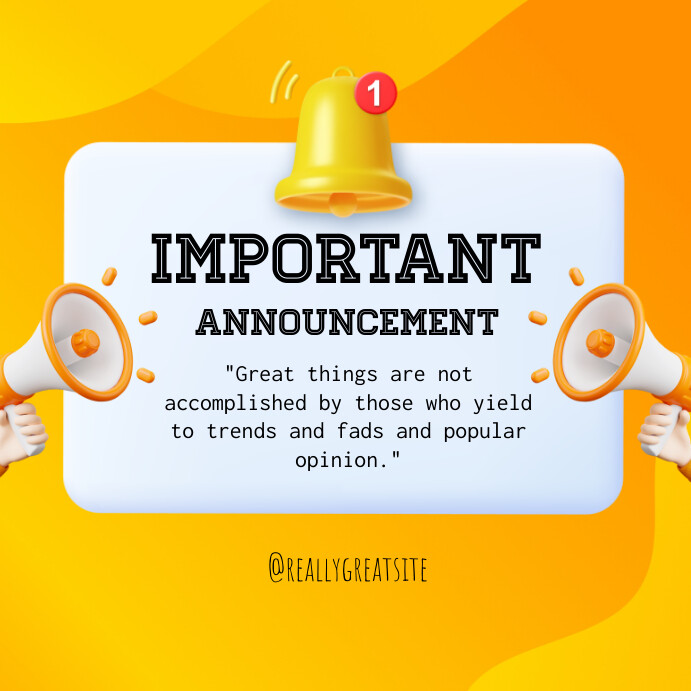 Important Announcement Template | PosterMyWall