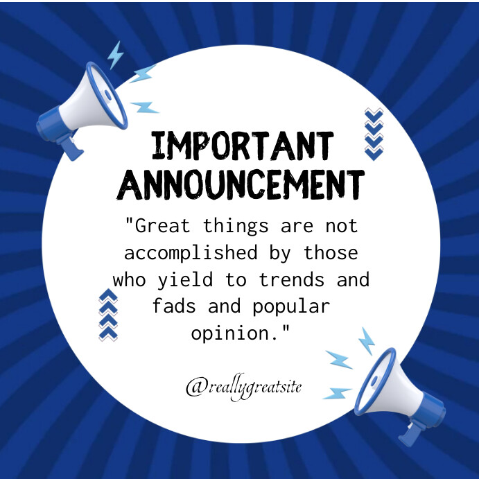 Important Announcement Template | PosterMyWall