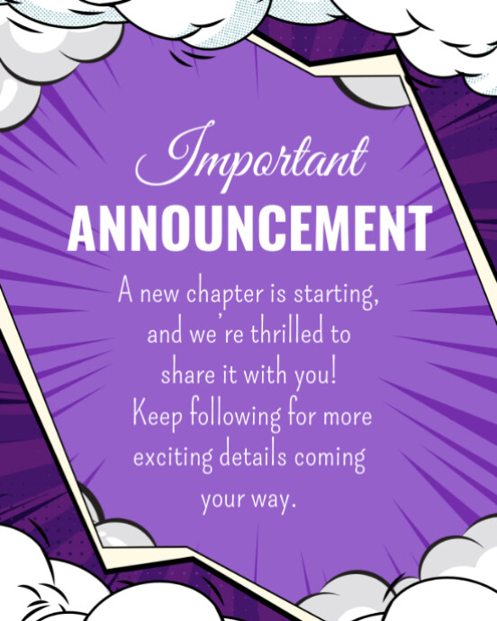 Important Announcement Template | PosterMyWall