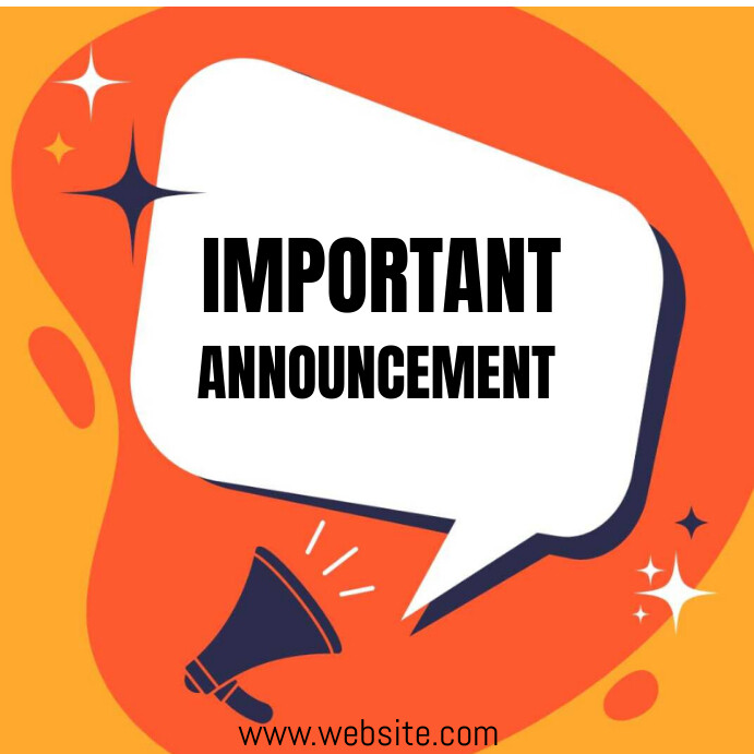 Important announcement Template | PosterMyWall