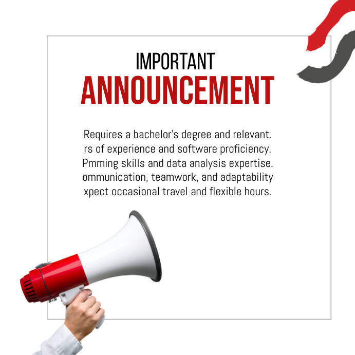 important announcement Template | PosterMyWall