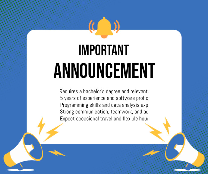 important announcement Template | PosterMyWall