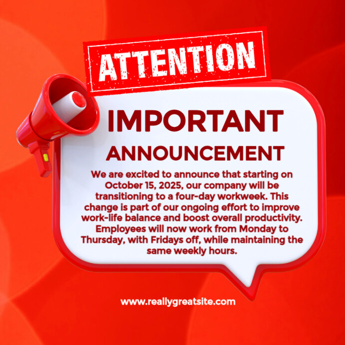 Important announcement Template | PosterMyWall