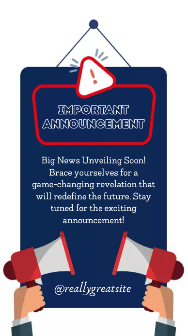 Important Announcement Template | PosterMyWall