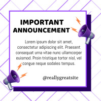 Important Announcement Template | PosterMyWall