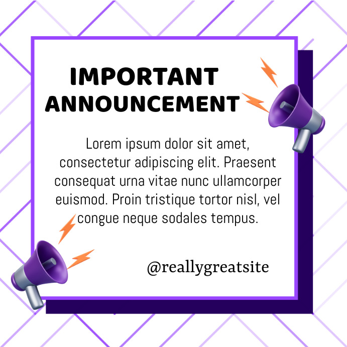 Copy of Important Announcement | PosterMyWall