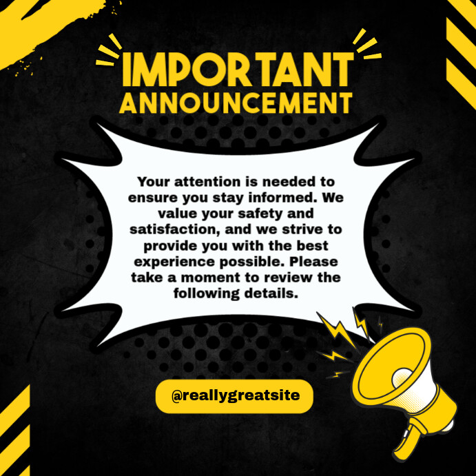 Important Announcement Template | PosterMyWall