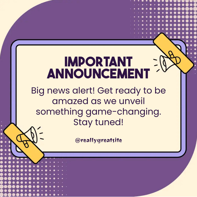 Copy of Important Announcement | PosterMyWall