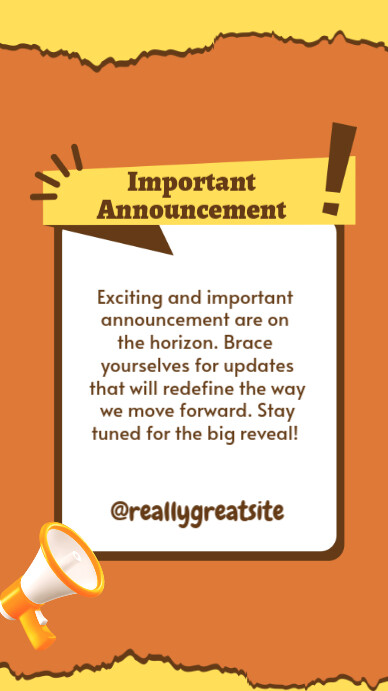 Important Announcement Template | PosterMyWall