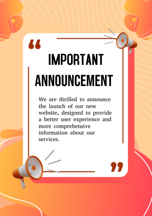 Important announcement Template | PosterMyWall