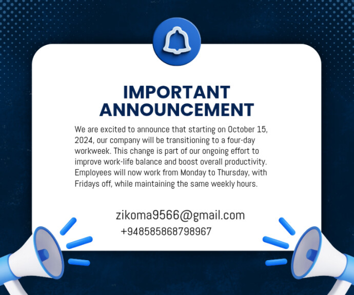 Important announcement Template | PosterMyWall