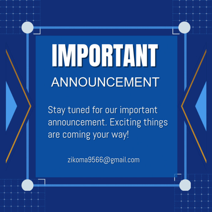 Important announcement Template | PosterMyWall