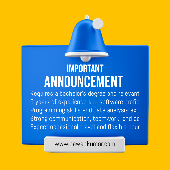 Plantilla de important announcement | PosterMyWall