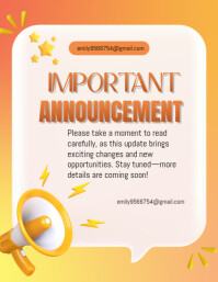 Important Announcement Template | PosterMyWall