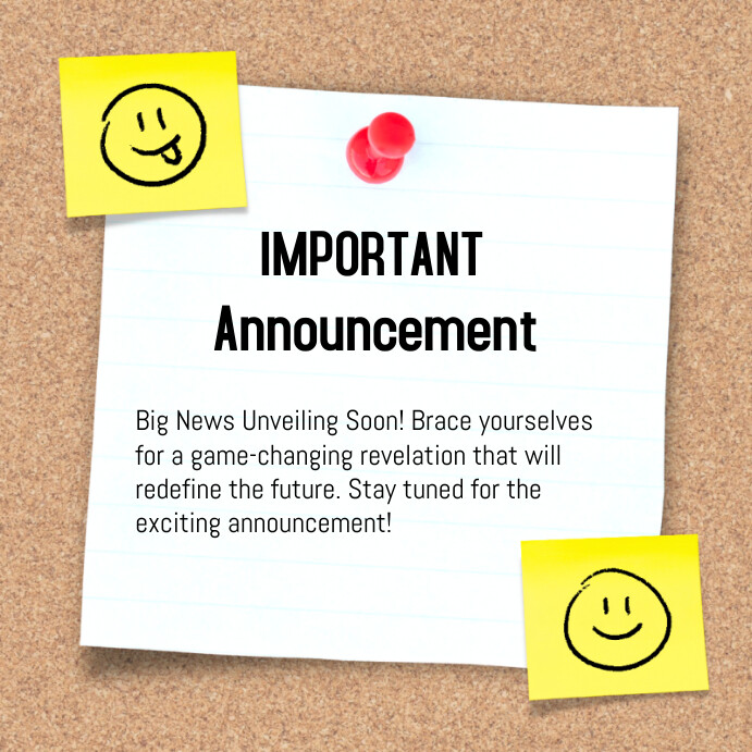 Copy of Important announcement | PosterMyWall