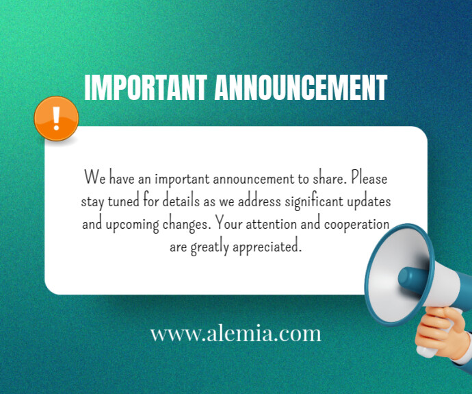 Copy of Important Announcement | PosterMyWall