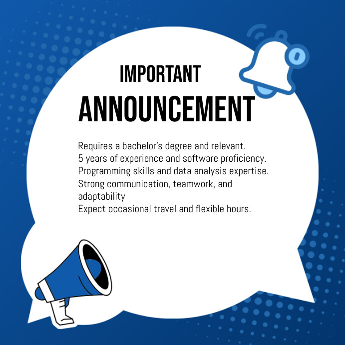 important announcement Template | PosterMyWall
