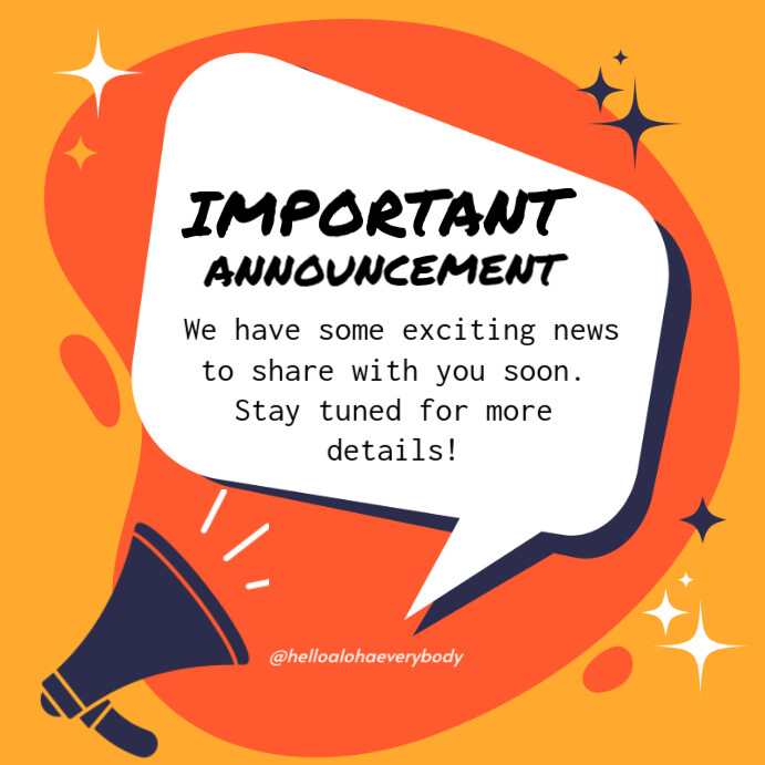 Copy of Important Announcement | PosterMyWall