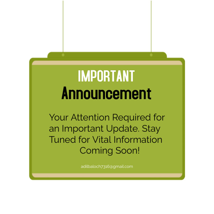Important announcement Template | PosterMyWall