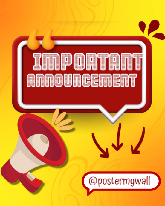 Important Announcement Template | PosterMyWall