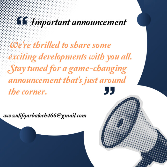 Important announcement Template | PosterMyWall