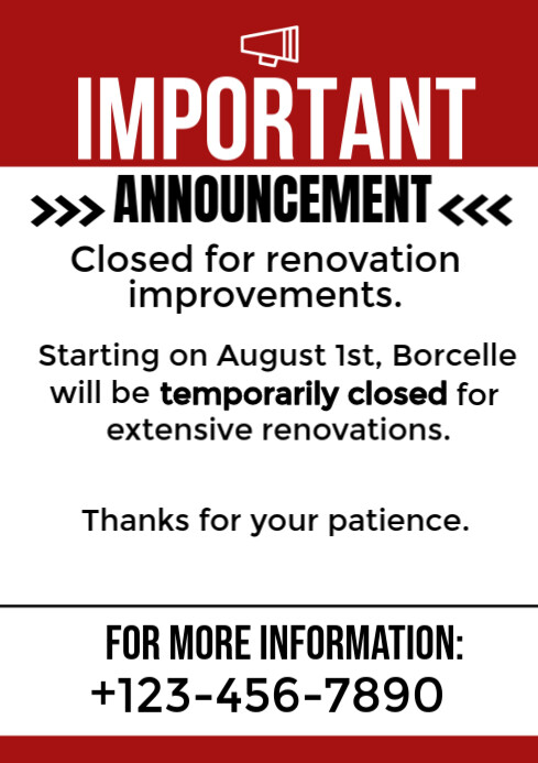 Important announcement Template | PosterMyWall