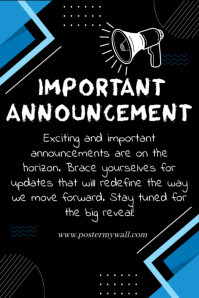 IMPORTANT ANNOUNCEMENT Template | PosterMyWall