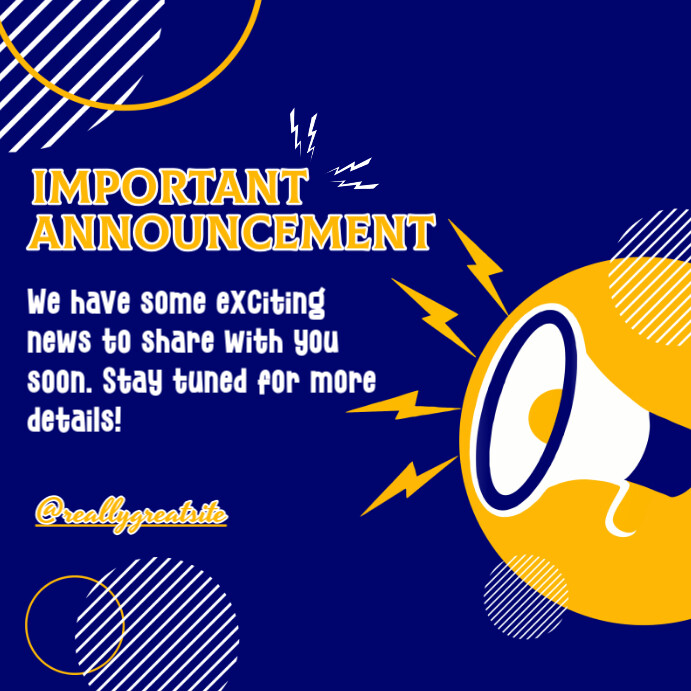 Important Announcement Template | PosterMyWall