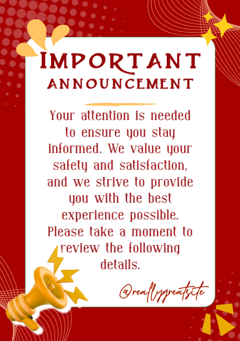Important Announcement Template | PosterMyWall