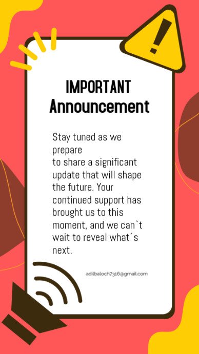 Copy of Important announcement flyers | PosterMyWall