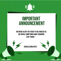 Important Announcement Template | PosterMyWall