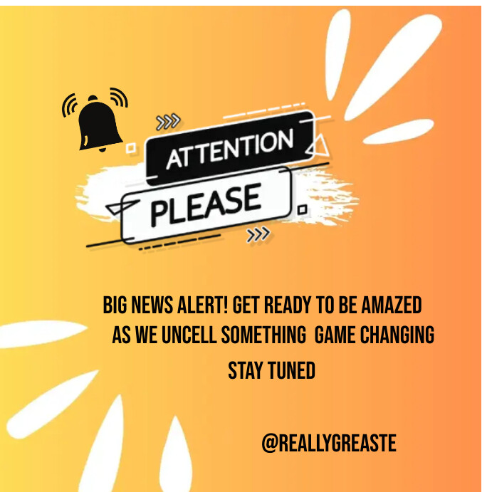 Important announcement INSTAGRAM POST Template | PosterMyWall