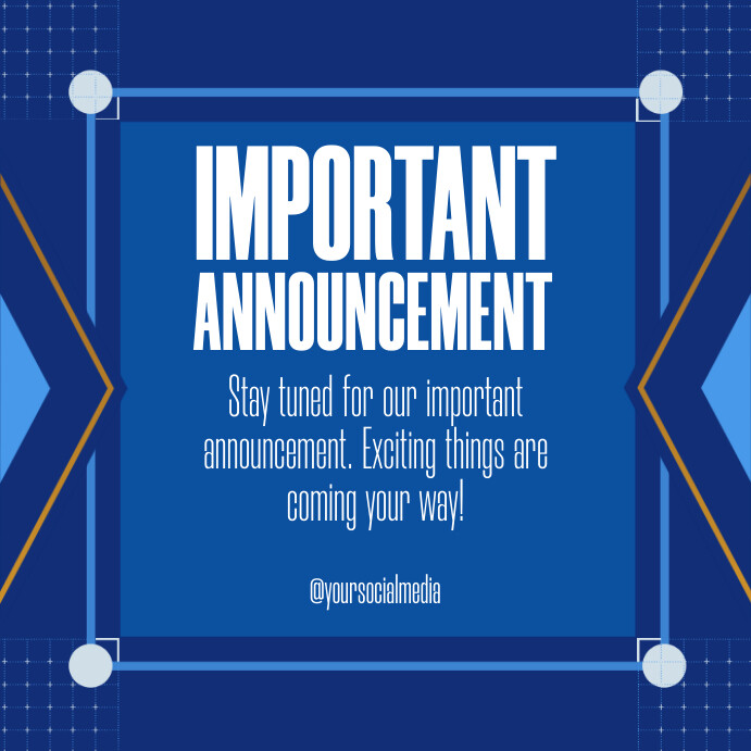 Plantilla de Important Announcement Instagram Post | PosterMyWall