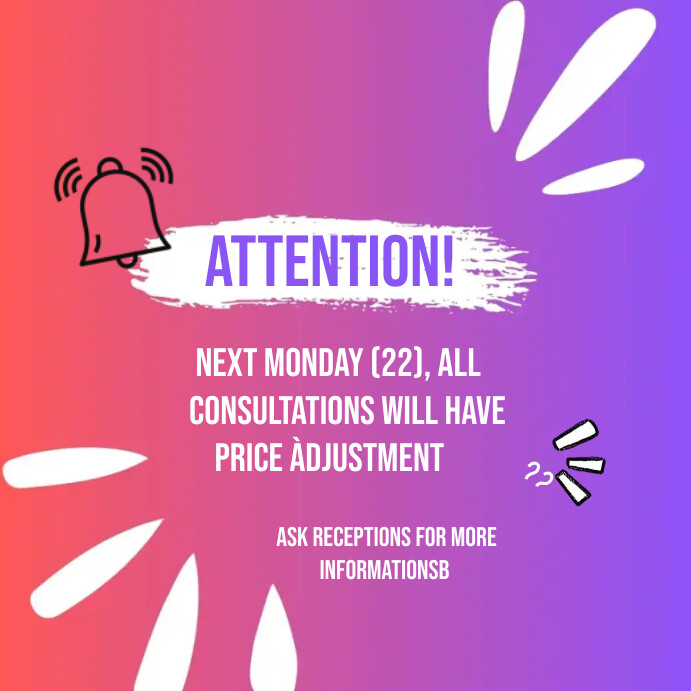 Important announcement INSTAGRAM POST Template | PosterMyWall