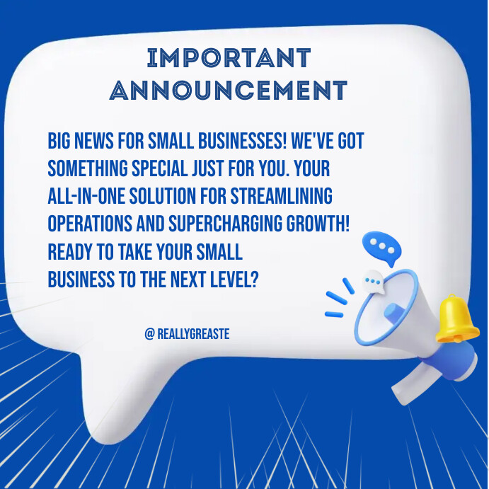 Important Announcement INSTAGRAM POST Template | PosterMyWall
