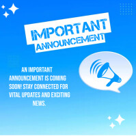 Important Announcement INSTAGRAM POST Template | PosterMyWall