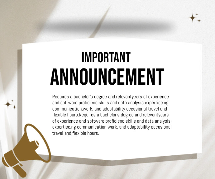 important announcement notice Template | PosterMyWall
