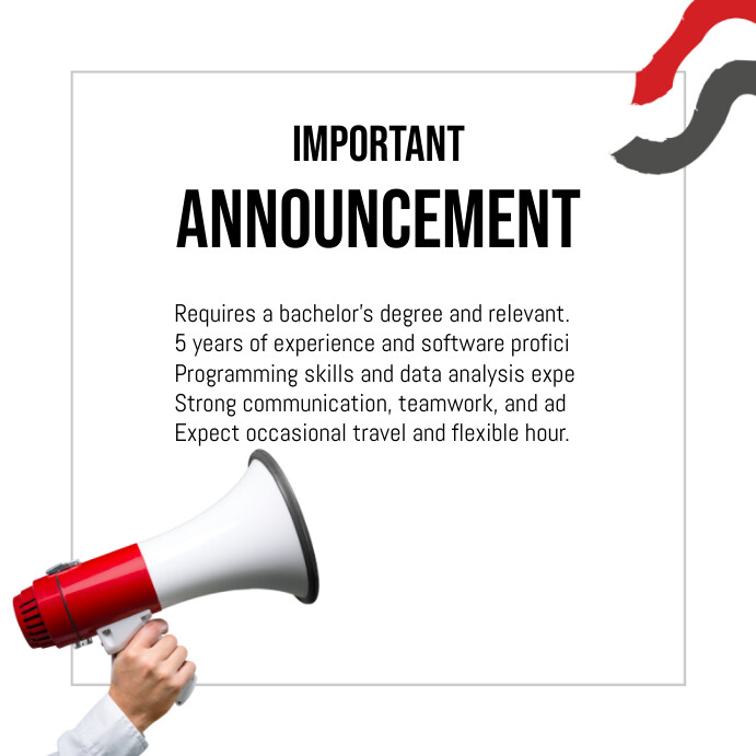 important announcement notice Template | PosterMyWall