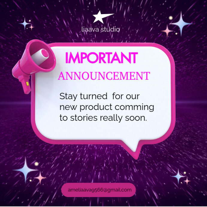 Important announcement post colorful background Template | PosterMyWall