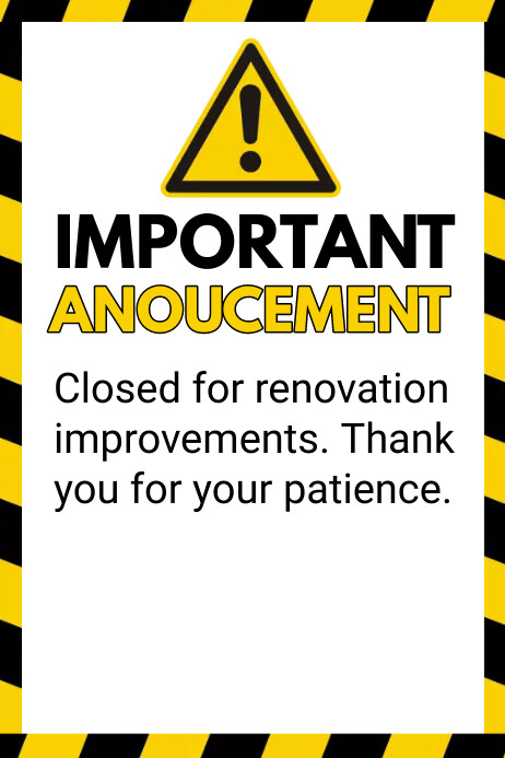 Modèle Important announcement poster | PosterMyWall