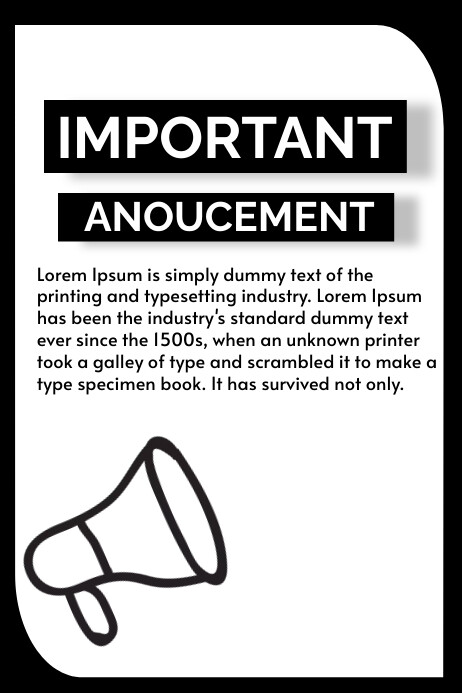 important announcement poster Template | PosterMyWall