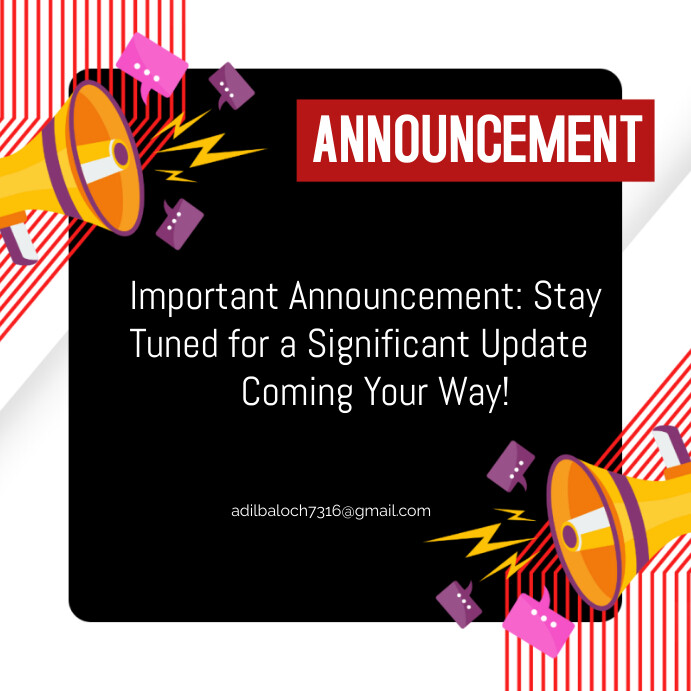 Copy of Important announcement template | PosterMyWall