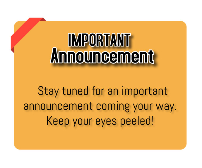 Modèle Important announcement template | PosterMyWall