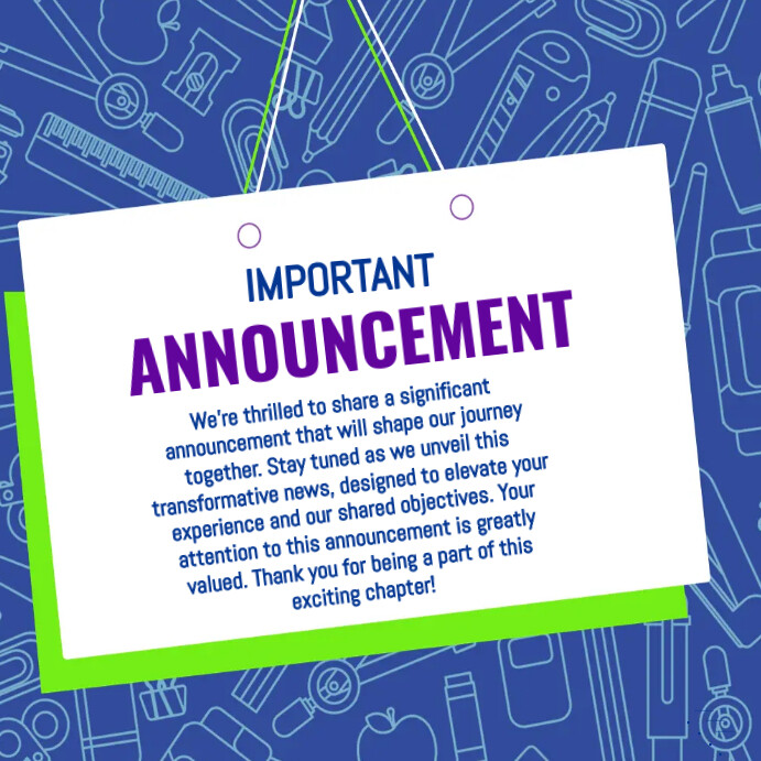 Important announcement template flyer | PosterMyWall
