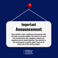 Important announcement template flyer | PosterMyWall