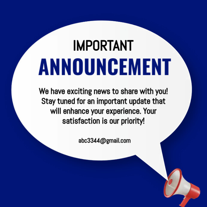 Copy of Important announcement template flyer | PosterMyWall